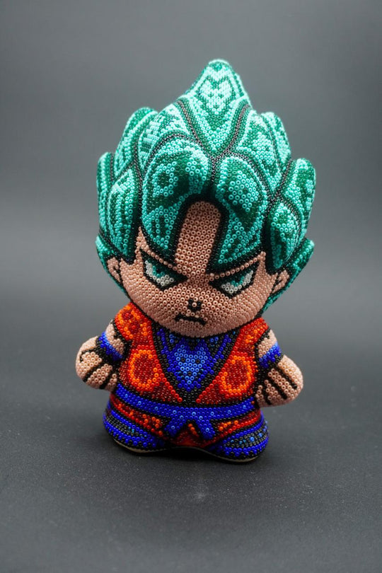 Dragon Ball Goku Super Saiyan Blue - Mexican Huichol Art – The Boxing ...